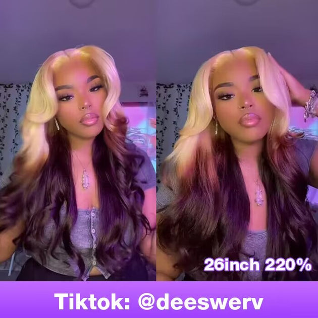 613 Blonde Ombre Lace Front Wig Brazilian Body Wave Human Hair Wigs Pr