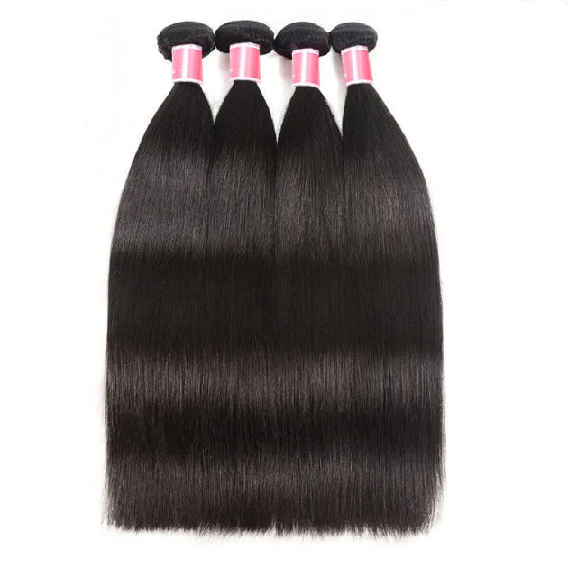 Brazilian Straight Hair 4 Bundles with 4*4 Lace Closure Virgin Human H – Hermosa Hair