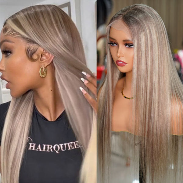 Exclusive Original Blonde Highlight Lace Front Human Hair Wigs #P18/61 ...