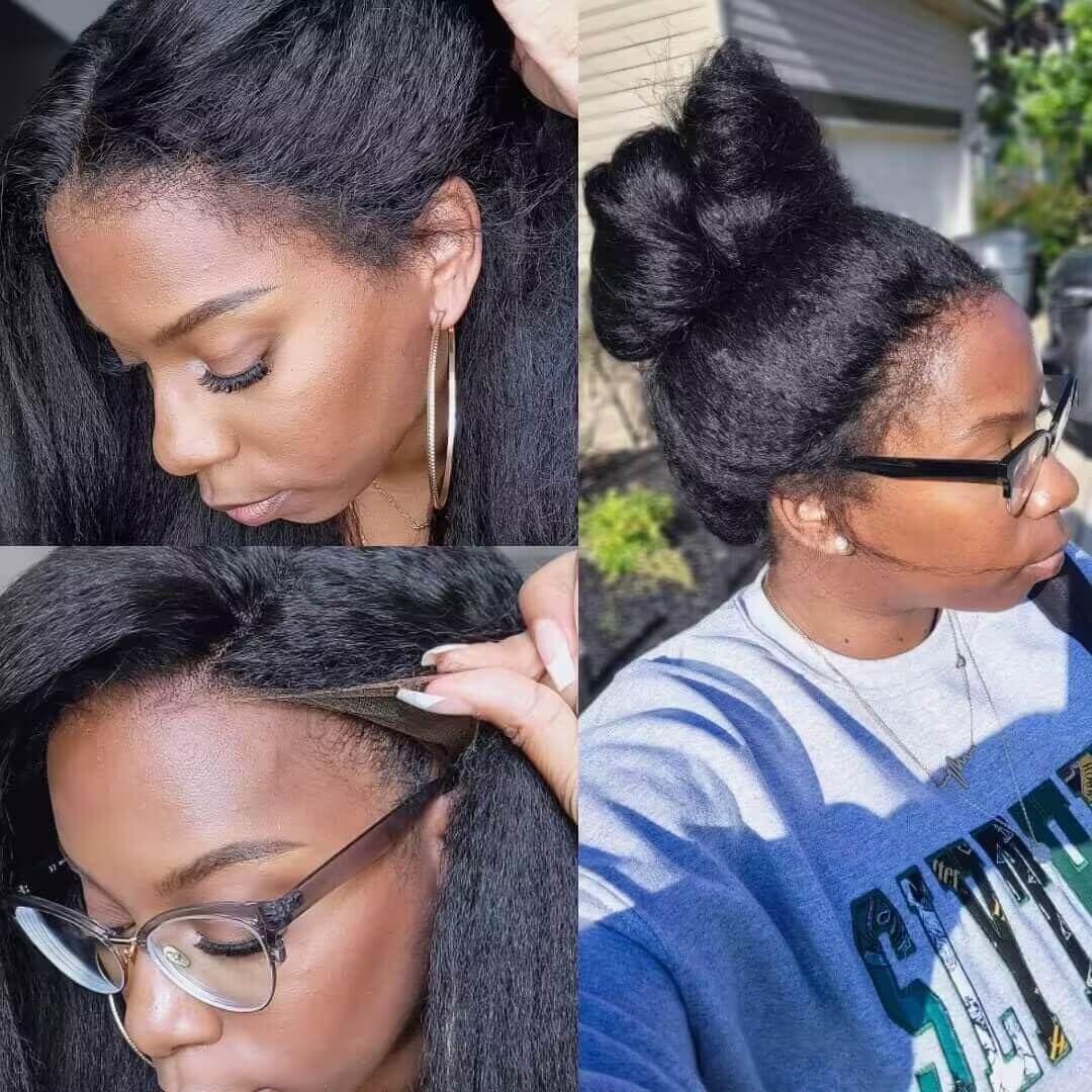 4C Kinky Edges Wigs | Human Hair Wig With Curly Edges – Hermosa Hair