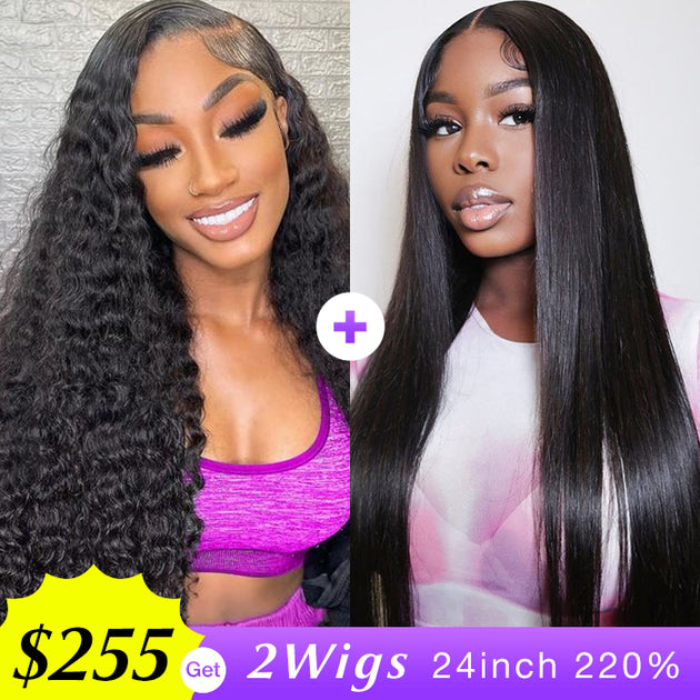 24 Inch Wig Length | Straight/Body Wave/Deep Wave/Curly Human Hair Wig ...