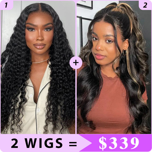 2 Wigs Set | Pre Everything 8×5 Pre Cut Lace Glueless Ready To Go Wig ...