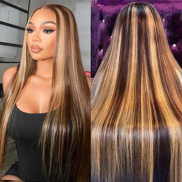 300% Density Human Hair Wig | Blonde/Brown/Black High End Lace Wig ...