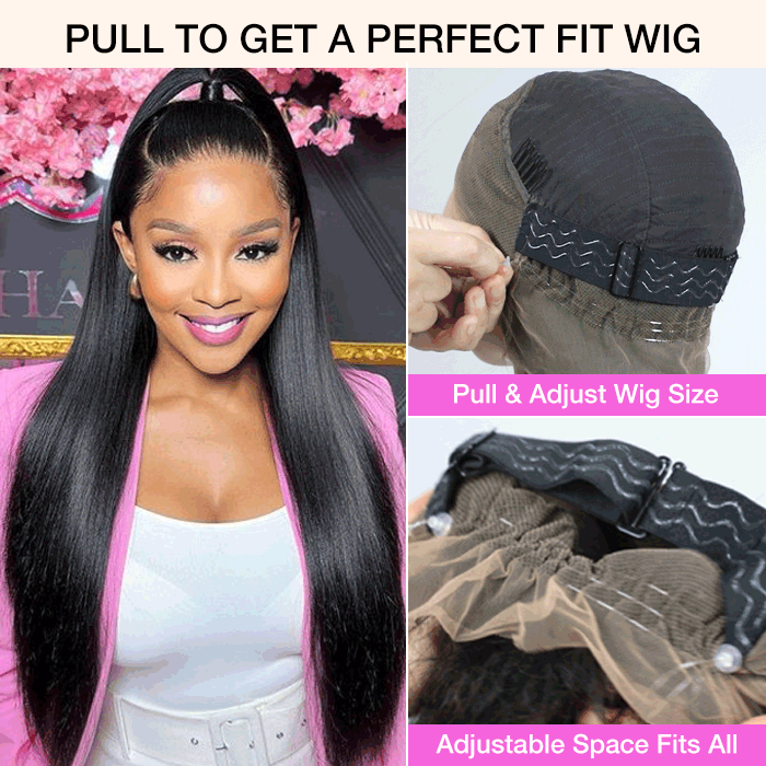 Invisible Strap Wig | Hidden String 360 Lace Wig Fit For All Heads ...