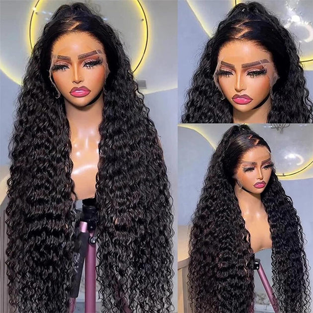 Deep Wave Snug Fit 360 Lace Frontal Wig 100 Human Hair Wigs For Women ...