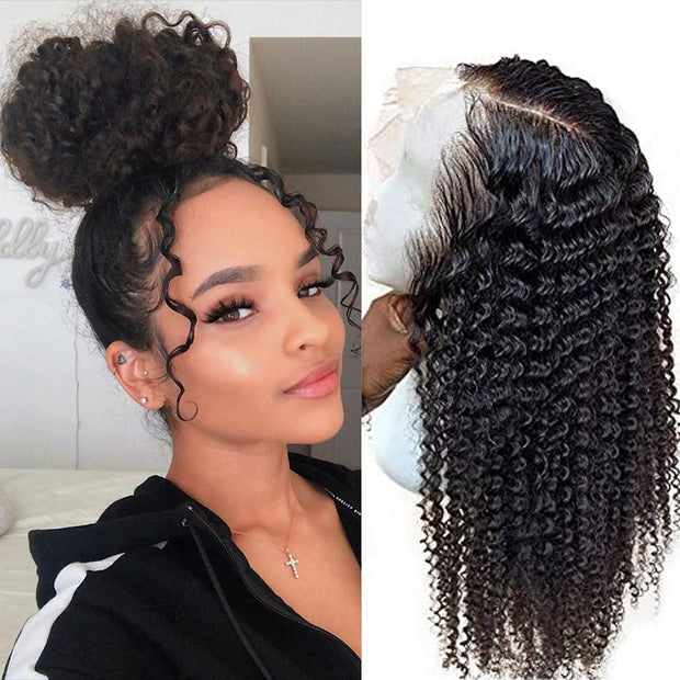 Snug Fit 360 Full Lace Frontal Curly Wig Pre Bleached 360 Lace Frontal ...
