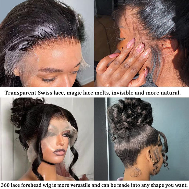 Body Wave Invisi-String Snug Fit 360 HD Lace Frontal Glueless Wig With ...