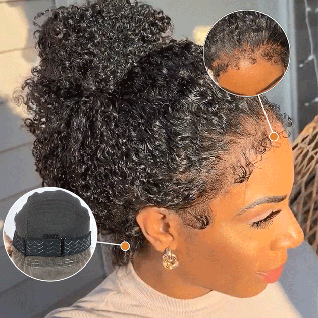 4c Kinky Edges Wigs Human Hair Wig With Curly Edges Hermosa Hair
