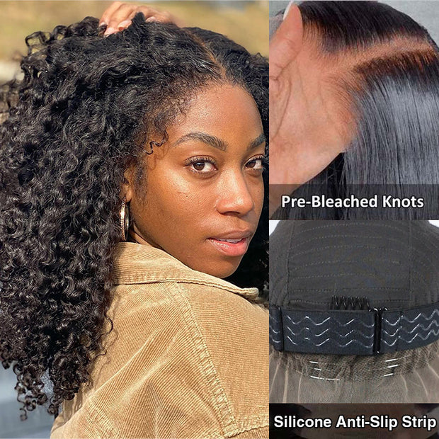 4C Curly Edges Invisi-String Snug Fit 360 Curly Lace Front Human Hair ...