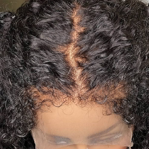 4C Edges Hairline Wig Deep Wave 8x5/13x4 HD Lace Front Wigs Human Hair ...