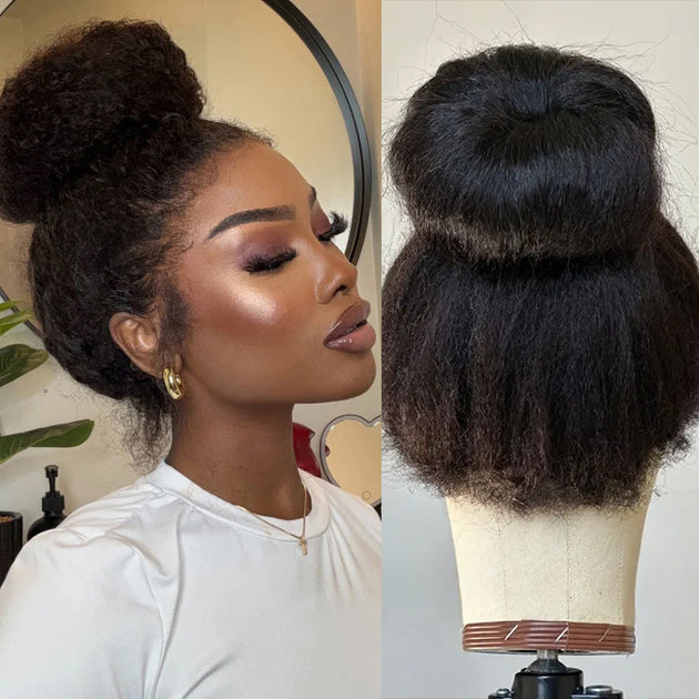 4C Kinky Edges Wigs | Human Hair Wig With Curly Edges – Hermosa Hair