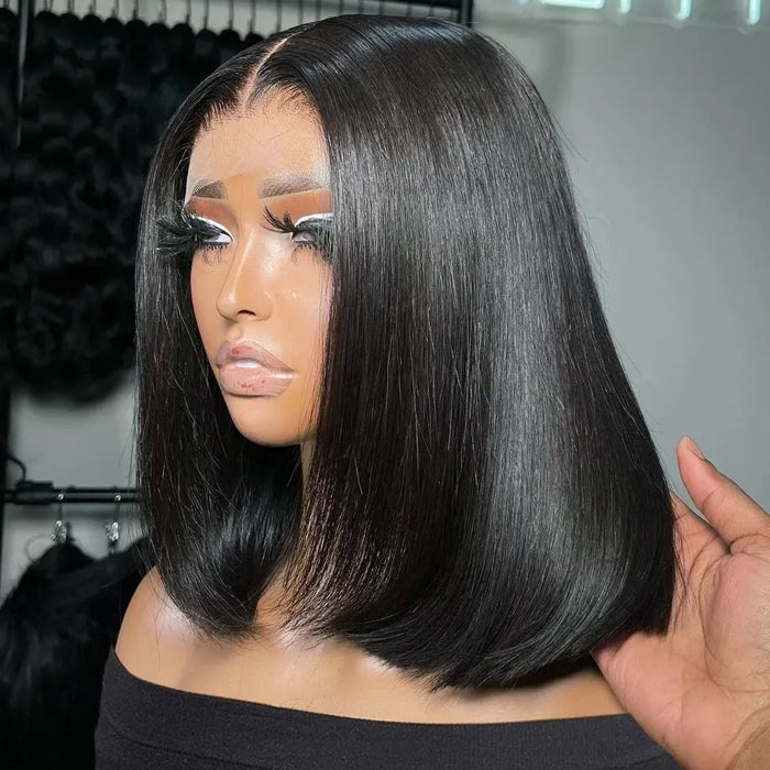 8 Inch Bob Wig | Blunt Cut Human Hair Wigs – Hermosa Hair