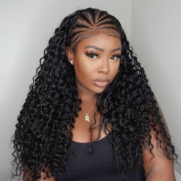 Glueless Pre Braided Lace Front Wigs Human Hair – Hermosa Hair
