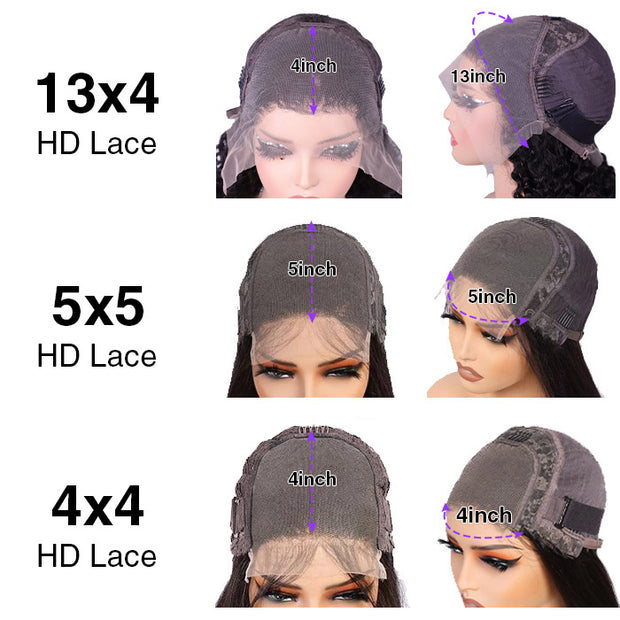 Transparent Lace Wig | 100% Real Human Hair Lace Front Wigs - Hermosa Hair