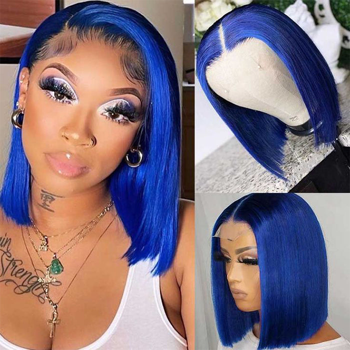 Blue Human Hair Wig | Long/Short Blue Wig – Hermosa Hair
