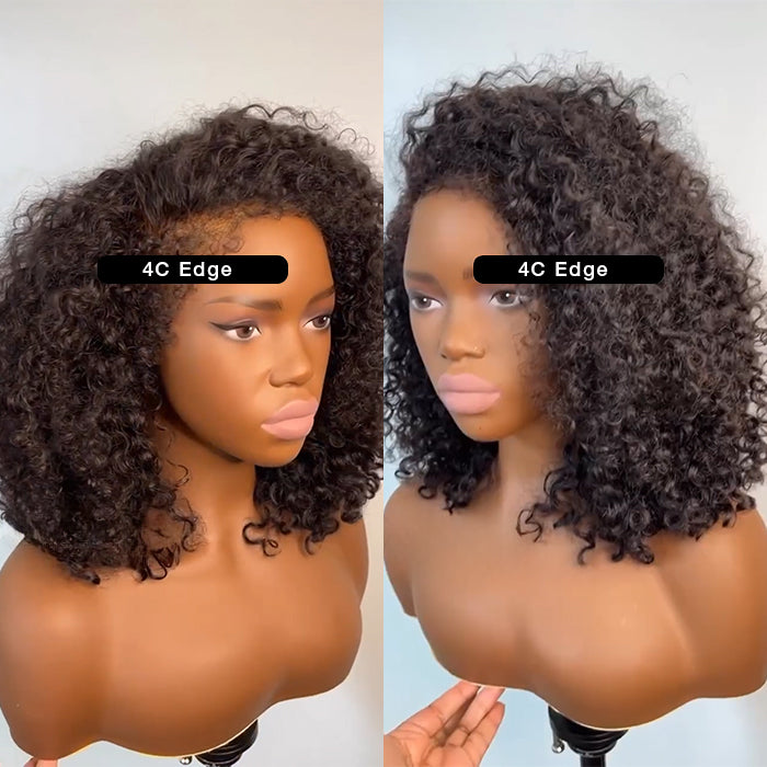 4C Kinky Edges Wigs | Human Hair Wig With Curly Edges – Hermosa Hair