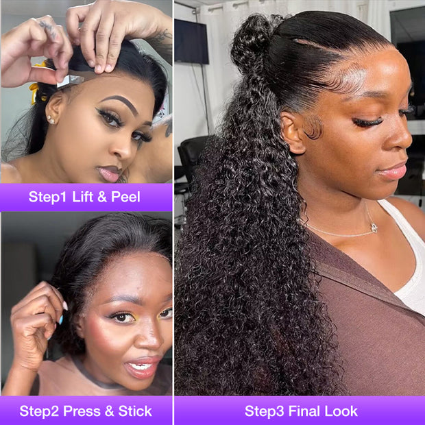 Curly Wig 13x6 Real Ear To Ear Lace Frontal Pre-All Wig Pre-Cut Lace F ...