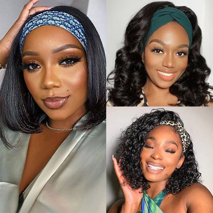 Headband Wig Human Hair | Quick And Easy Wig Style For Beginners ...