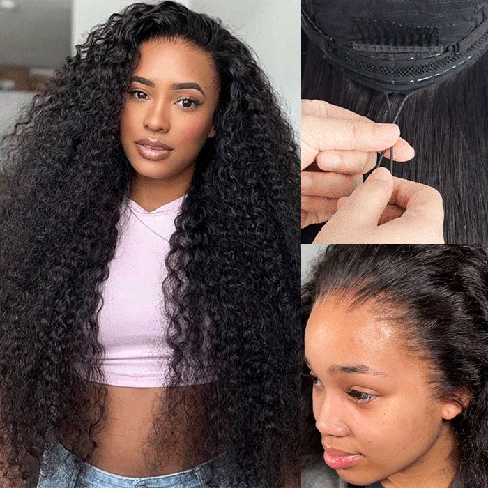 Drawstring Wig | Pull N Hide Human Hair Wig – Hermosa Hair