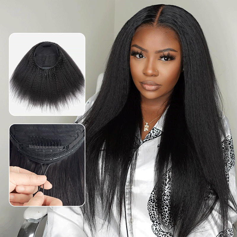 Drawstring Half Wigs Human Hair | Flip Over Glueless Half Wig – Hermosa ...