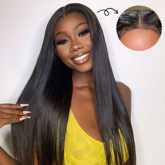Straight 8x5 Ready Go Wig HD Lace Pre-Bleached & Pre-Plucked 3S Easy T ...