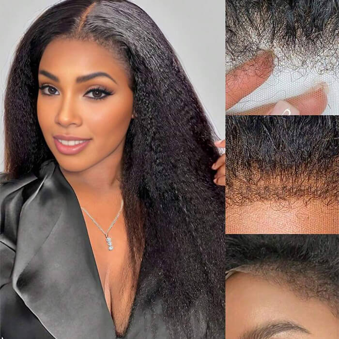 4C Kinky Edges Wigs | Human Hair Wig With Curly Edges – Hermosa Hair