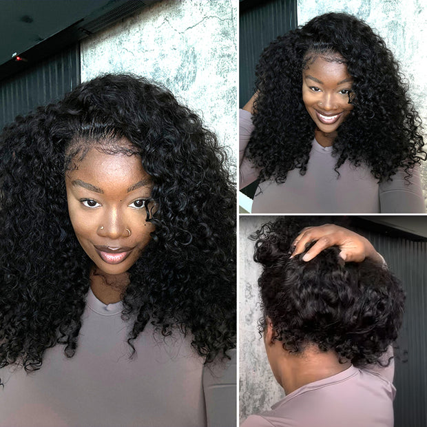 4C Curly Edges Invisi-String Snug Fit 360 Curly Lace Front Human Hair ...