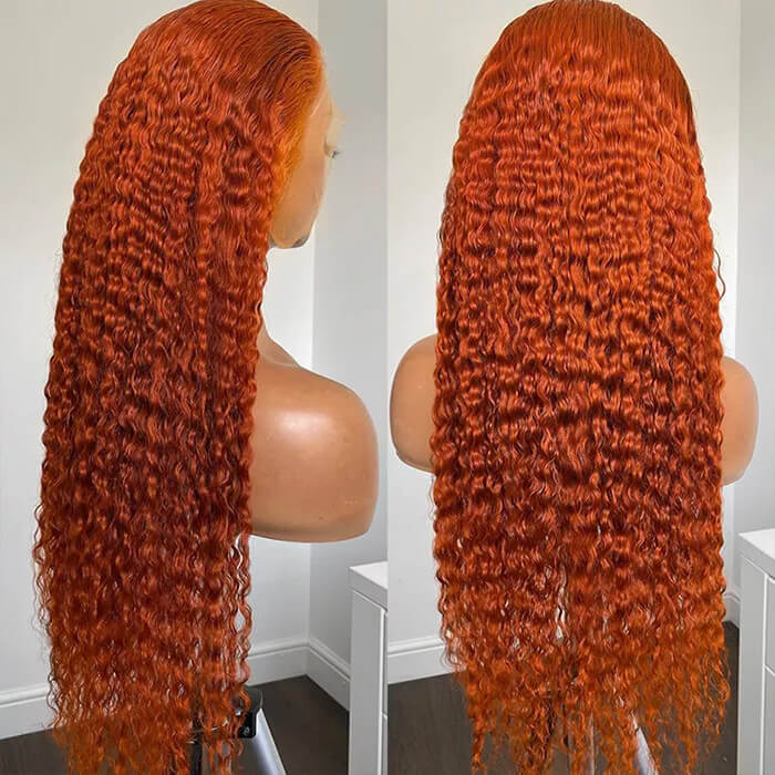 Ginger Wig | Ginger Orange Pre Plucked Lace Front Wig Human Hair ...