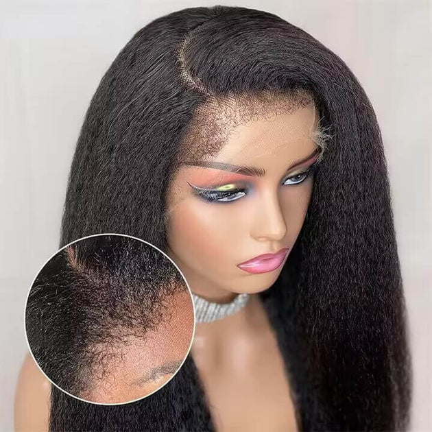 4C Kinky Edges Wigs | Human Hair Wig With Curly Edges – Hermosa Hair