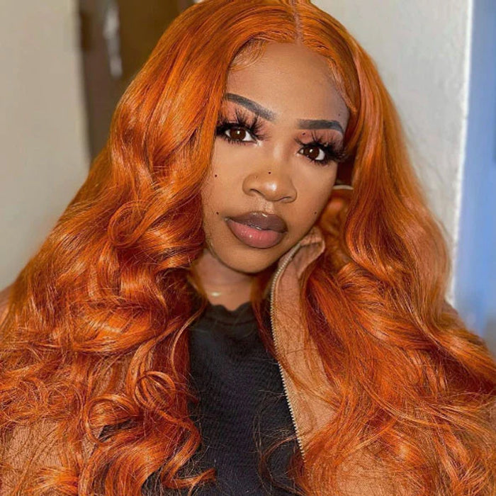 Ginger Wig | Ginger Orange Pre Plucked Lace Front Wig Human Hair ...