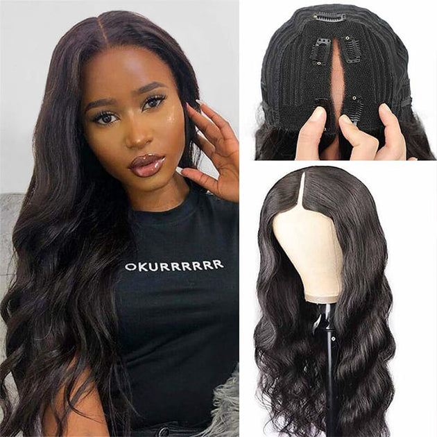 Body Wave V/U Part Human Hair Wigs No Leave Out Beginnger Friendly Eas ...