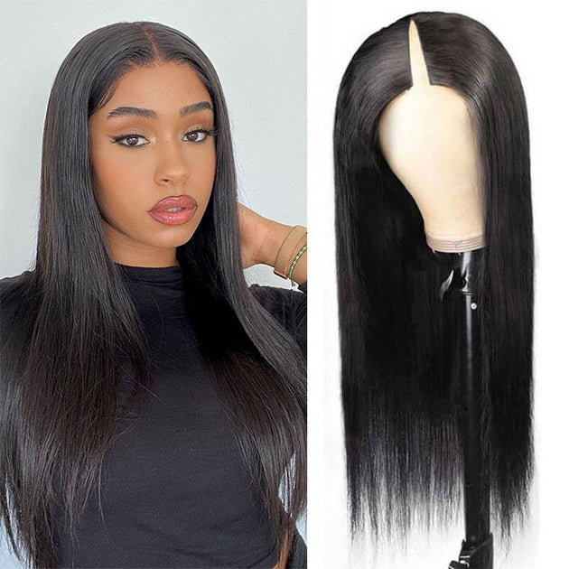 V Part Wigs Human Hair No Leave-Out – Hermosa Hair