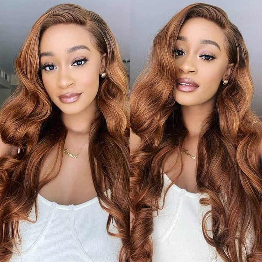 Auburn Human Hair Wig | #30 Hair Color Chestnut Brown Wig – Hermosa Hair
