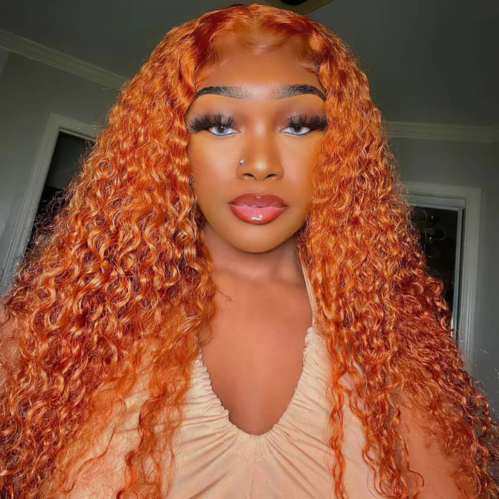 Ginger Wig | Ginger Orange Pre Plucked Lace Front Wig Human Hair ...