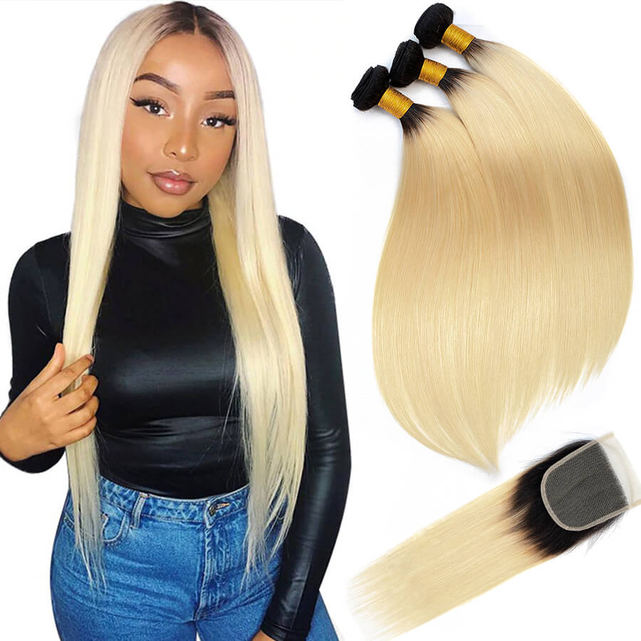 #613 Blonde Hair Bundles | 613 Human Hair Bundles With Closure ...